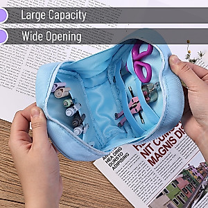 Mr. Pen- Large Capacity Pencil Case, Blue, Standing Pencil Pouch, Pencil Bag, Pen Case, Pen Pouch, Pen Bag, Pencil Pouches, Pencil Bags, Cute Pencil Case Pouch, School Pencil Case Cute