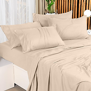 Utopia Bedding Full Bed Sheets Set - 4 Piece Bedding - Brushed Microfiber - Shrinkage and Fade Resistant - Easy Care (Full, Beige)