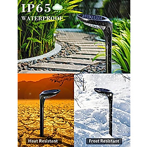 OSORD Solar Pathway Lights,【4 Pack】 Solar Outdoor Lights Pathway Bright High Lumen Waterproof with 2 Color Modes LED Path Lights Solar Powered, Garden Solar Landscape Lights for Sidewalk Walkway Yard