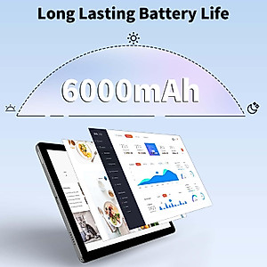 aiprotablet Android 13 Tablet 10.5 inch Tablets, 1920x1200 FHD IPS Display, 4G Cellular Tablet with 8GB RAM 64GB ROM 1TB Expand, Octa-Core Processor, 6000mAh, 8MP+13MP Camera, Face