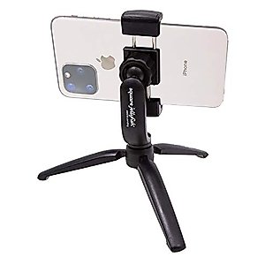 Square Jellyfish Jelly Grip WX Cell Phone Tripod Mount with Pro Tripod Stand - Smartphone Tripod Compatible with All iPhone and Android Smartphones - Small Tripod, Handheld for Video, Desk, or Travel