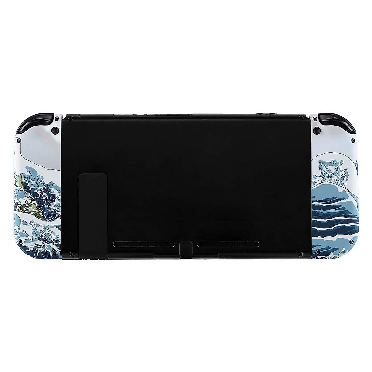 eXtremeRate DIY Replacement Shell Buttons for Nintendo Switch & Switch OLED, The Great Wave Soft Touch Custom Housing with Full Set Button for Joycon Handheld Controller - Console Shell NOT Included