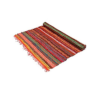 Handmade Braided Chindi Rug, Rag Rug, Area Rug, Carpet Rug, Runner Rug 3x5 Foot, 4x6 Foot, 5x7 Foot, Bed Room Rug (4x6 Foot)