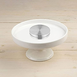 DOITOOL 3pcs Turntable Shaft Tabletop Accessories Cake Turntable Cake Stand Glass Round End Table Glass Tops Adapter for Glass Table to Rotate Non-Slip Mat Desktop Aluminum Alloy