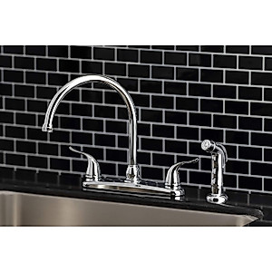 Kingston Brass KB791YLSP Yosemite 8" Centerset Kitchen Faucet, 8-3/4 inch in Spout Reach, Polished Chrome