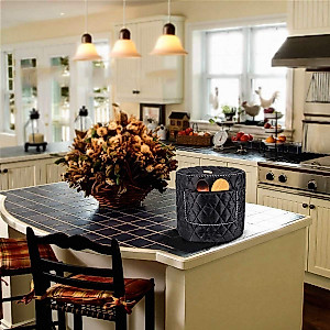 6QT/8QT Electric Pressure Cookers Decorative Pocket Electric Pressure Pot Dust Cover Small Kitchen Appliances Accessories (6 Quart, Black)