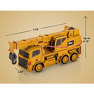 Top Race 4 Channel Mini Remote Control Fork Excavator 1:64 Scale, Mini Construction Toys Series (TR-015)