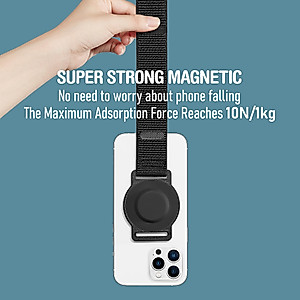 CoStySee Magnetic Phone Mount for Gym,Fitness Phone Holder with Velcro Strap for Treadmill/Stroller/Indoor Cycling Handlebar & More,Compatible with iPhone 15/14/13/12 Series