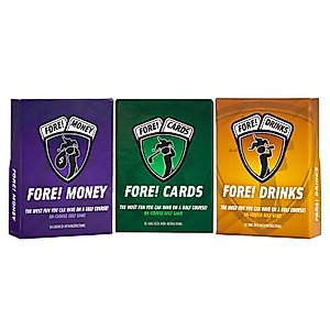 Fore! Cards 3 Game Bundle | 3 Fun & Interactive On-Course Golf Games to Suit Every Type of Golf Round | Never Play a Boring Round Again | Save Over 25%