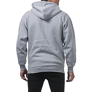 Pro Club Men's Heavyweight Full Zip Fleece Hoodie, Heather Gray, Large