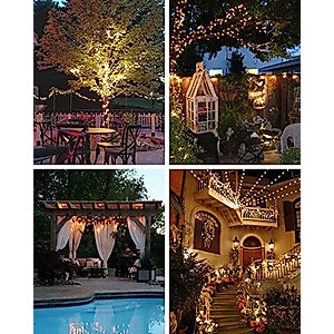 Solar String Lights Outdoor Waterproof - 66 Ft 120 LED Patio Globe Light Waterproof Solar Powered for Christmas Decor Garden Gazebo