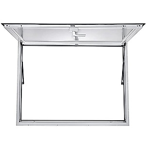 VEVOR Concession Window 36 x 36 Inch, Concession Stand Serving Window Door with Double-Point Fork Lock, Concession Awning Door Up to 85 Degrees for Food Trucks, Glass Not Included