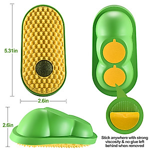 havit 2-Pack Catnip Toys for Indoor Cats, Stick on Wall Catnip Ball Toys for Cats to Lick, Massage & Self Grooming (Yellow & Pink)