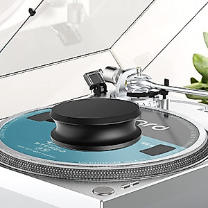 Record Weight Stabilizer, DIGITNOW Turntable Weight Clamps,for Turntable Vinyl Disc LP Record Player,Aluminum LP Stabilizer(Black) to Fits Under The Dust Cover of Turntable Vinyl Disc LP