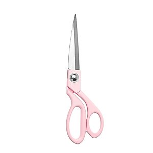 Pink Fabric Scissors 8 Inch Candy Colored Sewing Scissors Premium Craft Tailor Shears Heavy Duty Scissor Stainless Steel Professional Dressmaker Shears Home Office Metallic Scissors for Women(Pink)