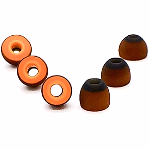 SYMBIO W Memory Foam & Silicone Hybrid Ear Tips. Provides Great Seal and Sound Isolation for Enhanced Audio Performance. Durable Ear Tips Easy to Keep Clean - 3 Pairs (Small, Medium, Large)