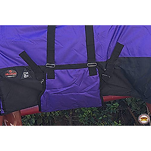 HILASON 600D Winter Waterproof Poly Horse Blanket Belly Wrap Purple | Horse Blanket | Horse Turnout Blanket | Horse Blankets for Winter | Waterproof Turnout Blankets for Horses