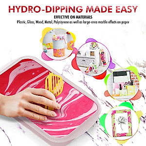 Marabu Easy Marble Paint Set - Primary Colors Starter Set - Marbling Paint Kit for Kids and Adults - Hydro Dipping Paint for Tumblers, Ceramic, Paper, Glass, Plastic - 6 x 15ml Bottles