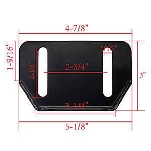 784-5580 Snow Blower Thrower Iron Made Slide Skid Plate Shoes 2 Pack Skid Shoes with Mounting Hardware Kit for MTD 784-5580-0637 Cub Cadet Yardman SnowBlower