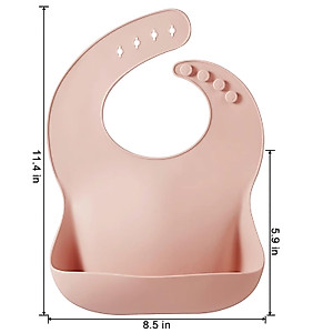 PandaEar Silicone Baby Feeding Set, Baby led Weaning Supplies, Infant Toddler Feeding Set with Silicone Baby Bib, Suction Plate and Bowl Set, Baby Cup, and First Stage Spoon