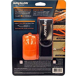 Havalon Piranta-Edge with Orange Handle with 12 Additional Crazy Sharp Blades (Piranta-Edge Orange/Dark Orange)