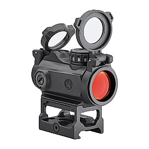 SIG SAUER Romeo-MSR 1x20mm 2 MOA Red Dot Sight | Durable Waterproof Lightweight Ultra-Compact Gun Sight with Flip-Back Lens Covers, Black