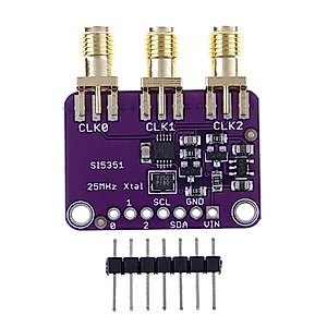 HiLetgo Si5351A I2C 25MHZ I2C High Frequency Signal Generator Breakout Board Square Wave Frequency Generator Signal Generator 8KHz to 160MHz 3-5VDC