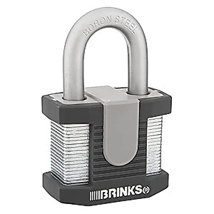 BRINKS - 50mm Commercial Laminated Steel Keyed Padlock, 6-Pack - Solid Steel Body with Boron Steel Shackle