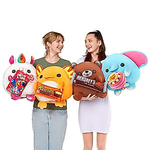 Snackles (Reese's Pieces) Axolotl Super Sized 14 inch Plush by ZURU, Ultra Soft Plush, Collectible Plush with Real Licensed Brands, Stuffed Animal