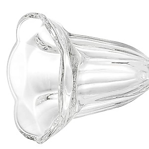 ZENFUN 6 Pack Glass Tulip Sundae Cups, 6.7 Ounce Clear Milkshakes Footed Ice Cream Cups Dessert Bowls Set for Sherbet Trifle, Fruit, Salad, Snack, Cocktail