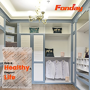 100Gram [4 Packets] Fonday Rechargeable Silica Gel Desiccant Packets Food Grade Fast Reactivate Desiccant Bags Moisture Indicating Orange to Green