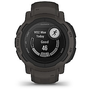 Garmin 010-02563-10 Instinct 2S Rugged Outdoor Smartwatch Graphite Bundle with Premium 2YR CPS Enhanced Protection Pack