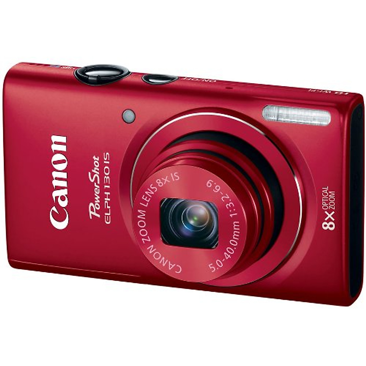 Canon PowerShot ELPH 130 IS 16.0 MP Digital Camera with 8x Optical Zoom 28mm Wide-Angle Lens and 720p HD Video Recording (Red) (Discontinued by Manufacturer)