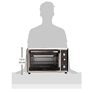 Hamilton Beach Countertop Convection Oven with Rotisserie, Bake Pans & Broiler Rack, Extra-Large Capacity, Black (31105D)