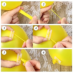 Balloon Tie Tool, 200 Pcs Balloon Clips, H Shape Balloon Ties Balloon Tying Tool, Plastic Balloon Clamps for Sealing, Balloon Arch Clips for Knotting and Sealing Balloons Birthday Party Decoration