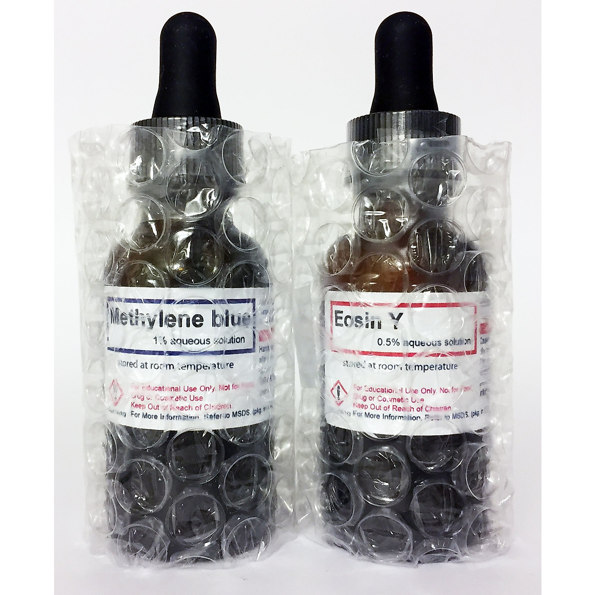30 ML (1 oz) Methylene Blue and Eosin Y Solutions in Amber Glass Dropper Bottles (for Microscopy)