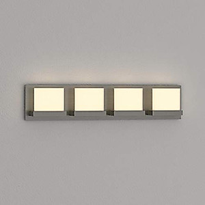 Home Decorators Collection Alberson 4-Light Brushed Nickel LED Bath Bar Light