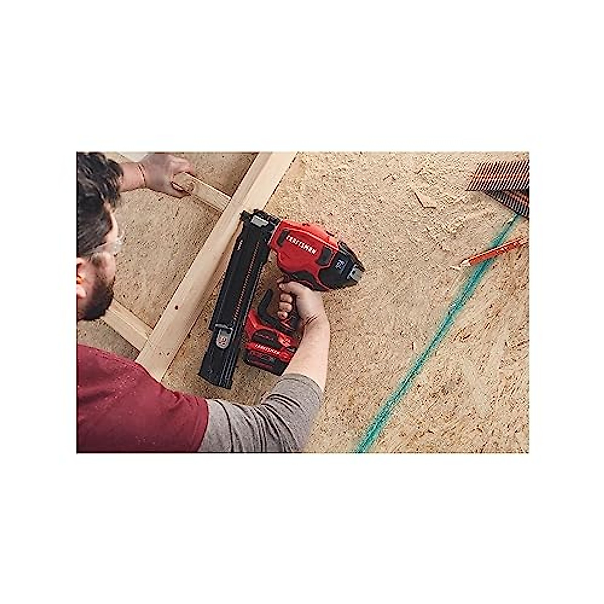 CRAFTSMAN V20 Cordless Framing Nailer, Nail Gun, 21 Degree, up to 3-1/4 inch Nails, Bare Tool Only (CMCN621PLB)