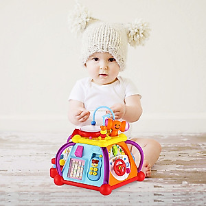 Liberty Imports 15-in-1 Musical Activity Cube Educational Game Play Center Baby Toddler Toy with Lights and Sounds for Early Learning and Development