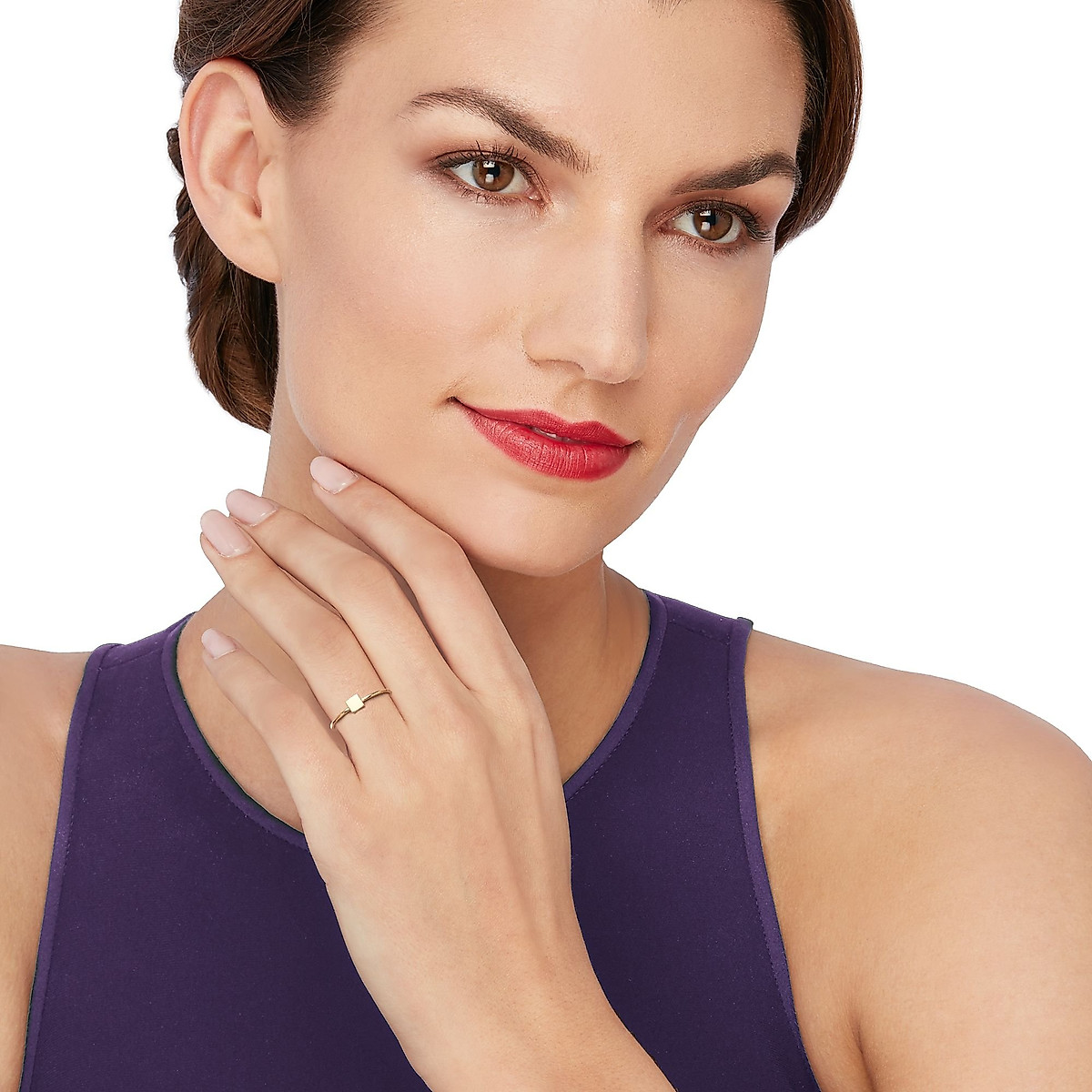 Ross-Simons 18kt Yellow Gold Square Ring. Size 10