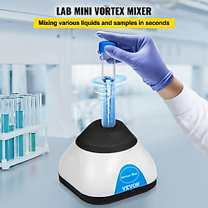 VEVOR Vortex Mixer, 3000RPM Mini Vortex Mixer Shaker, Touch Function Scientific Lab Vortex Shaker, Mix Up to 50ML, 6mm Orbital Diameter for Test Tube, Tattoo Ink, Nail Polish, Eyelash Adhesives, Paint