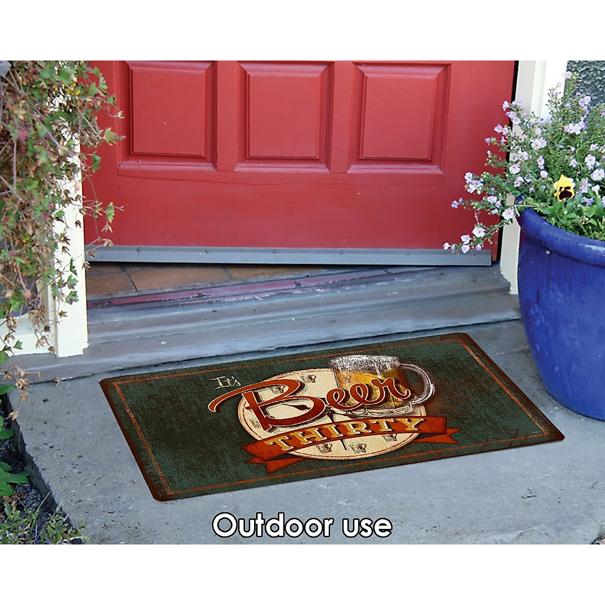 Toland Home Garden 800208 It's Beer Thirty Man Cave Door Mat 18x30 Inch Drink Outdoor Doormat for Entryway Indoor Entrance