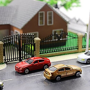 KVSERT 50Pcs 1:87 HO Scale Car Painted Car Models HO//N Scale Railway Modeling Making Mat