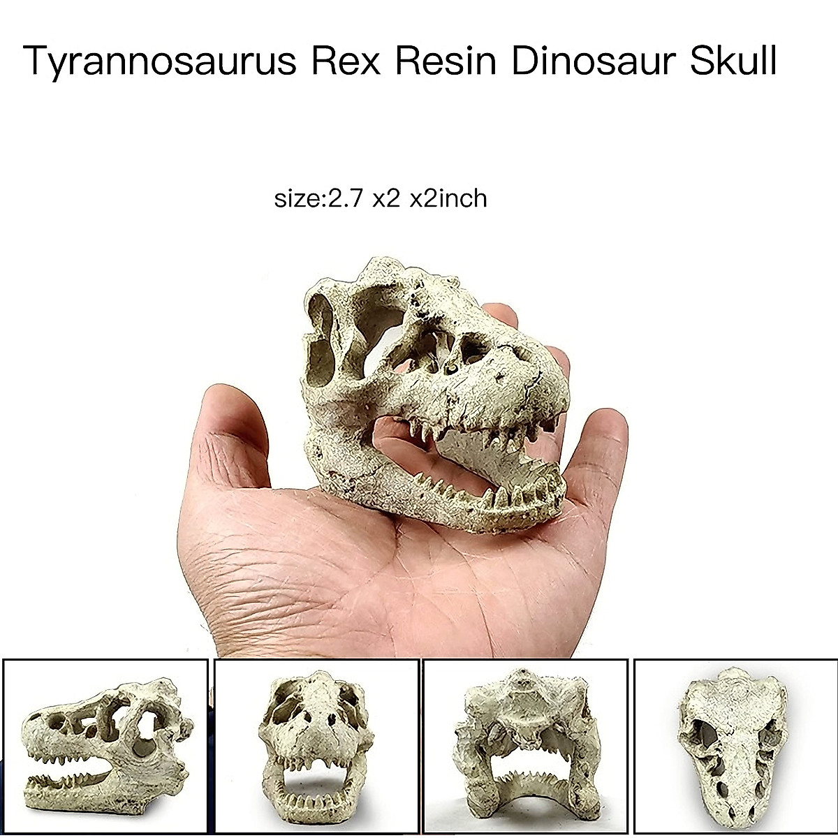 AWXZOM Desert Reptile Decor Skull Fish Tank Decorations Bearded Dragon Accessories Desert Reptile Decor Bearded Dragon Decor, Snake Tank Decor (Cattle+ Dinosaur)