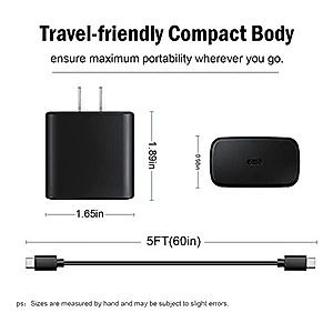 USB C Charger Adapter Block Cable [5Ft/18W] for Beats Studio Buds, Beats Fit Pro/X Kim, Beats Flex Wireless Earbuds Earphones Charging Case Cord