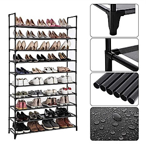 Shoe Rack 10 Tiers Shoe Organizer Shelf Shoe Cabinet Saving Space Entryway Shoe Rack Storage Holder Home Dorm Shoe Rack Shoe Storage Cabinet