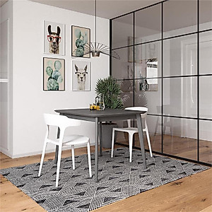 Novogratz Poolside Collection, Felix Stacking Dining Chairs, Indoor/Outdoor, 2-Pack, White