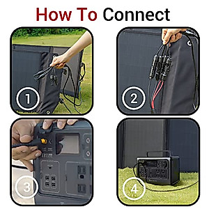 ROCKPALS Solar Panel Parallel Adapter to XT60, Solar Connectors Y Branch Parallel Adapter Cable Wire Plug Tool Kit, Compatible with EcoFlow River Delta Mini/Bluetti Solar Generator