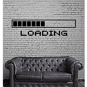 PICTURE IT ON CANVAS Loading a Video Game Wall Poster Decal Cool Gamer Stuff Computer Wall Stickers Murals Home Decor Accents