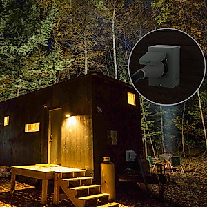 PAULINN 50 Amp Generator Power Inlet Box| NEMA 3R Power Inlet Box|125/250 Volt, 12500W, PB50, SS2-50P, Generator Plug| for Outdoor Receptacle, Generator Outlet| Weatherproof, ETL Listed